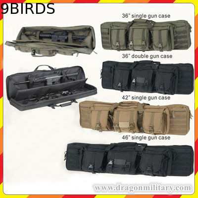 OEM high quality 36 inch double tactical rifle case with molle gear